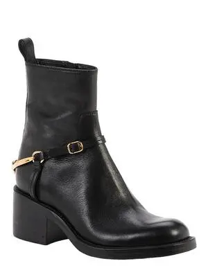 Chloé Dakota Ankle Boots With Equestrian Straps - Black