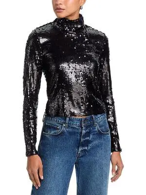 Rag & Bone Lucy Sequin Top - Black