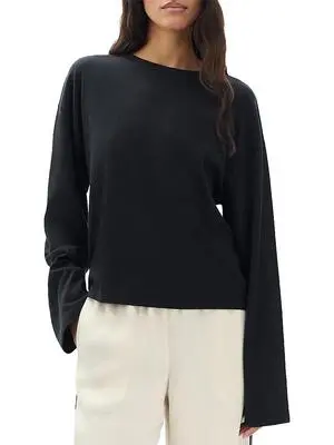 Rag & Bone Kelly Boxy Long Sleeve Tee - Black