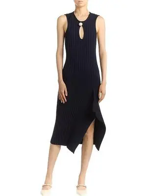 Stella McCartney Cotton Ribbed Dress - Ink