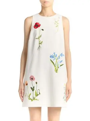Stella McCartney Embroidered Mini Dress - Cream