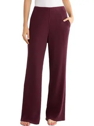 Lunya Waffle Soft Wide-leg Pants - Vint Merlot