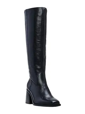 Vince Camuto Sangeti Knee High Boot - Black Pebbled