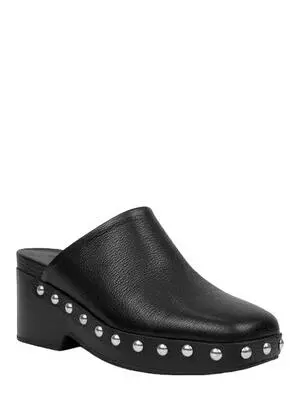 Aerosoles Cheryl Stud Clog - Black Leather With Studs