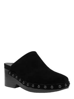 Aerosoles Cheryl Stud Clog Black Suede With Studs