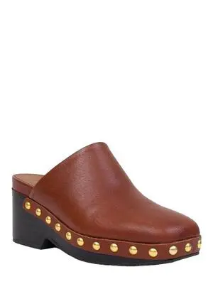 Aerosoles Cheryl Stud Clog Sequoia Leather With Studs