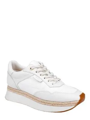 L'Agence Ivone Platform Sneaker - White Leather