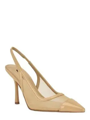 Nine West Jermain Slingback Pointed Toe Pump - Medium Natural
