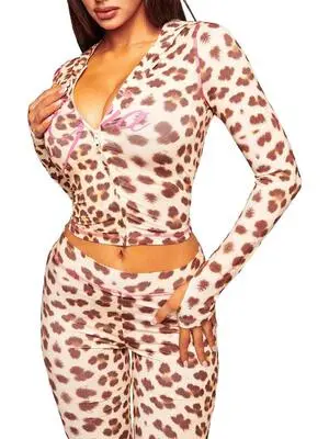 I.AM.GIA Blare Cropped Hoodie - Leopard