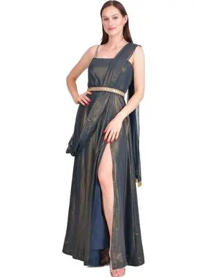 RAAS Adair Shimmer Saree Gown - Green