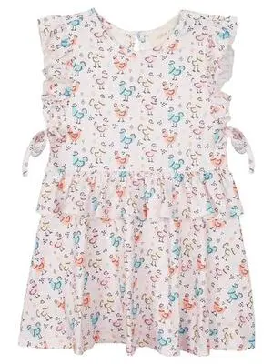 MABEL + HONEY Girls' Farmyard Print Dress - Multi