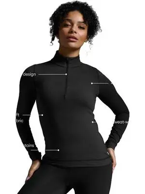 2xu Flex 1/2 Zip Long Sleeve - Black/black