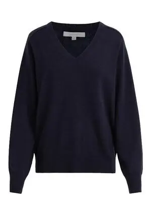 FAVORITE DAUGHTER The Ryann V-Neck Cashmere Sweater Navy