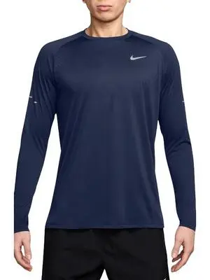 Nike Advantage Dri-fit Long Sleeve Performance T-shirt - Midnight Navy