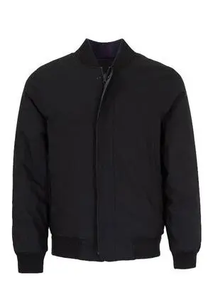LORDS OF HARLECH Jenkin Reversible Bomber Jacket - Black