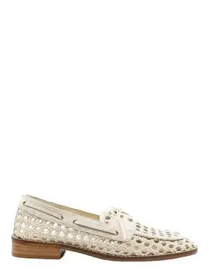 ANDREA GOMEZ Carla Leather Loafer - White