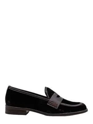 ANDREA GOMEZ Camila Velvet Loafer - Chocolate