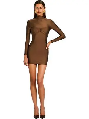 SEROYA Margie Mini Dress - Sable Brown