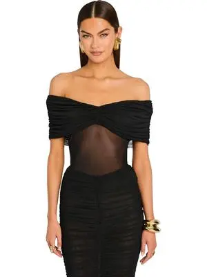 SEROYA Imelda Mesh Top - Black