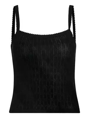 Remain Birger Christensen Pointelle Top - Black