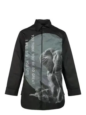 Yohji Yamamoto Graphic Print Jacket - Black