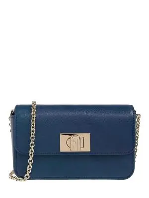 Furla Chain-strap Leather Crossbody Bag - Blue