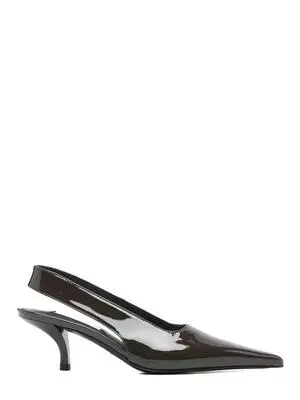 TOTEME Slingback Calf Leather Pumps - Brown