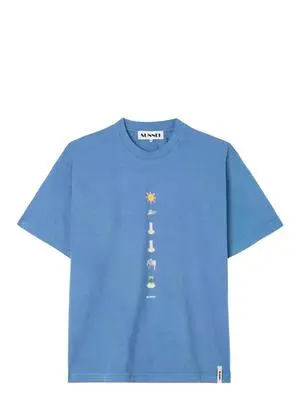 Sunnei Graphic Print T-shirt - Blue