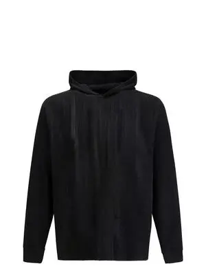 Herno Waffle-knit Hoodie - Black