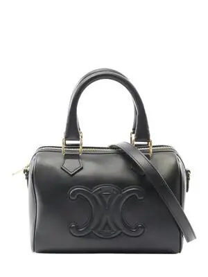 Celine Cuir Triomphe Satchel - Black