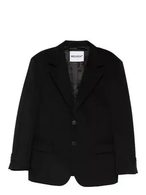 MEDEEA Deconstructed Blazer With Ring Detail - Black