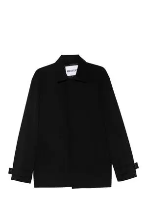 MEDEEA Buttoned Short Coat - Black