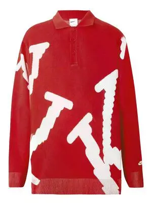 Nike Polo-collar Sweater - Red