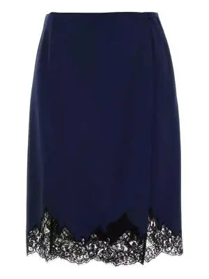 STELLA MCCARTNEY Lace-Trim Satin Midi Skirt