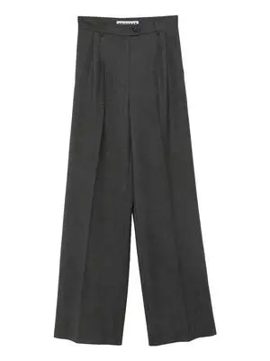 MEDEEA Pleated-front Tailored Trousers - Grey