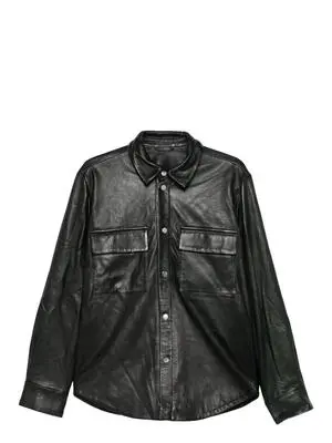MEDEEA Pocket Leather Jacket - Black