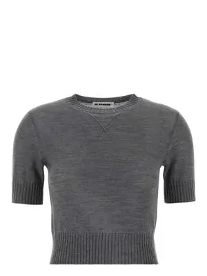 JIL SANDER Wool T-shirt - Grey