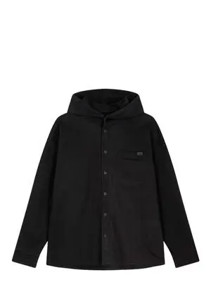 STUDIO TOMBOY Hooded Long-sleeve Shirt - Black