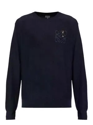 Loewe Embroidered Wool Sweater - Blue