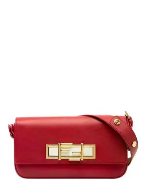 Fendi 2000-2010 Leather 3baguette Shoulder Bag - Red