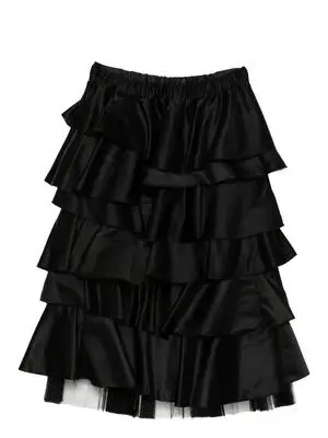 BLACK COMME DES GARÇONS Elasticated Waistband Skirt - Black