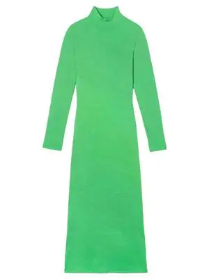Sunnei High-neck Long-sleeves Midi Dress - Green