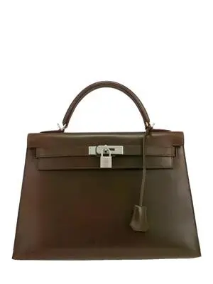 Hermès 2001 Kelly 32 Leather Tote Bag - Brown