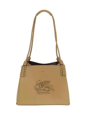 Etro Braided-handle Leather Bag - Neutrals
