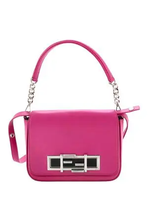 Fendi Baguette Convertible Crossbody Calfskin Small Shoulder Bag - Pink