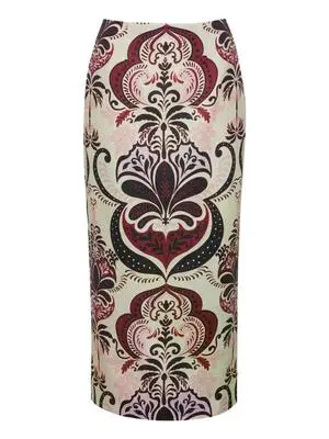 Cara Cara Sienna Patterned Pencil Skirt - Neutrals