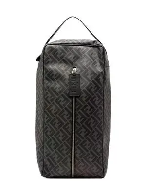 Fendi Zucca Coated Canvas Shoe Case Handbag - Grey