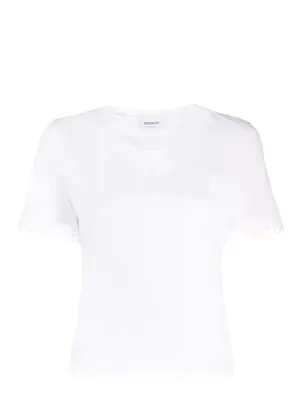 DONDUP Embroidered D-logo T-shirt - White