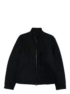 Canali Diamond-pattern Padded Jacket - Blue