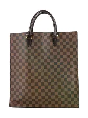 LOUIS VUITTON Sac Plat Damier Tote Bag - Brown